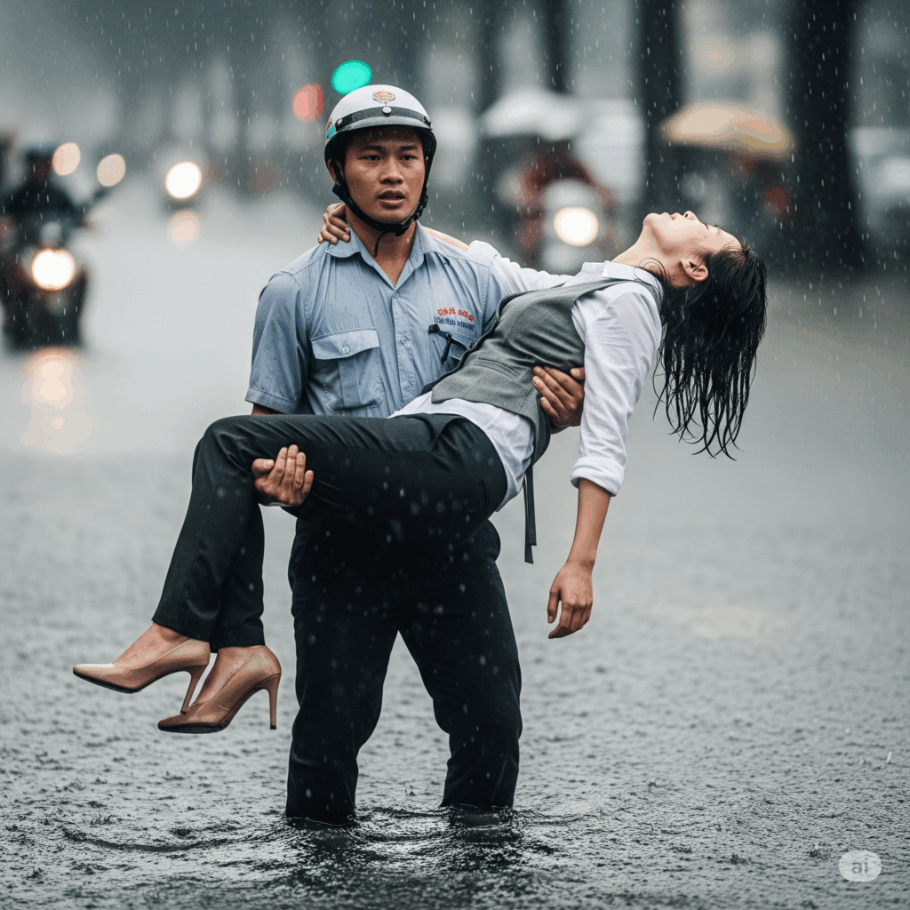 Anh xe ôm ngh//èo cứu tỷ phú trong một chiều mưa ngập, hôm sau cô trở ...